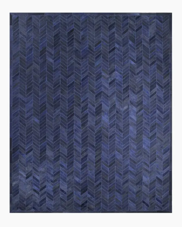 Quince Jones Hide Rug - Navy