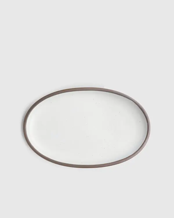 Quince Oval Serving Platter East Fork - Eggshell