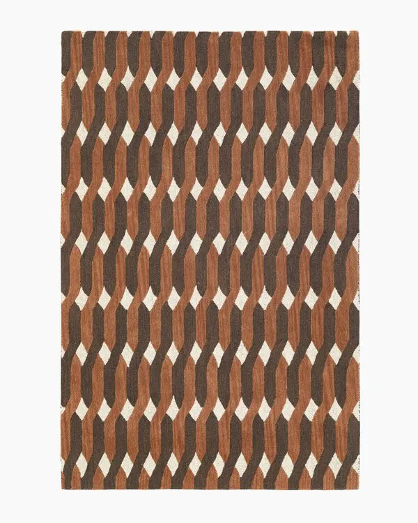 Quince Arte Wool Rug - Rust