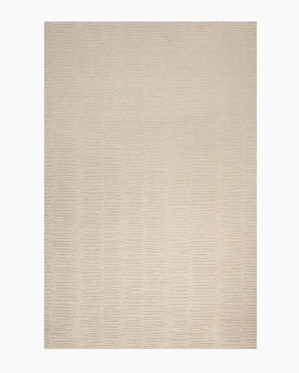 Quince Cobble Hand-loomed Wool Rug - Beige