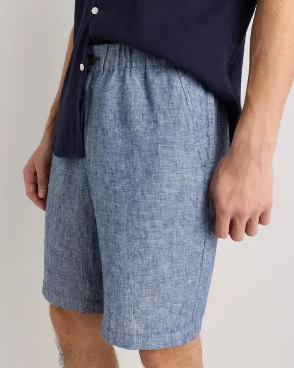 Quince 9" Linen Shorts - Chambray Blue