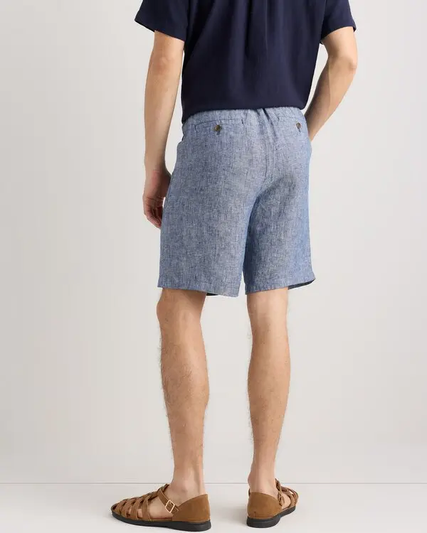 Quince 9" Linen Shorts - Chambray Blue