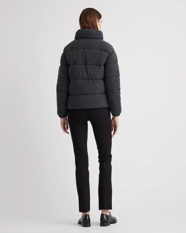 Quince Cashmere Puffer Jacket - Charcoal