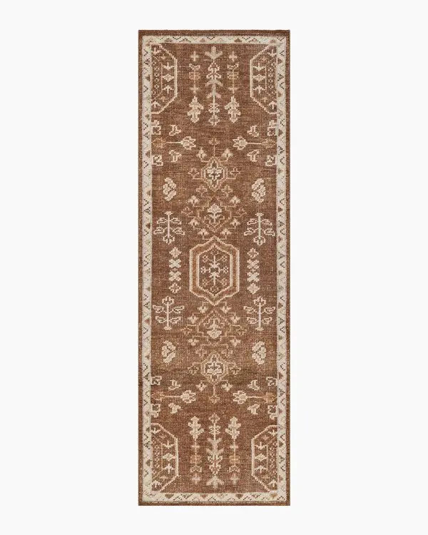 Quince Fara Hand-knotted Wool Rug - Brown