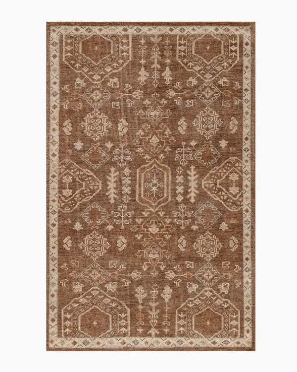 Quince Fara Hand-knotted Wool Rug - Brown