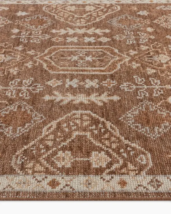 Quince Fara Hand-knotted Wool Rug - Brown