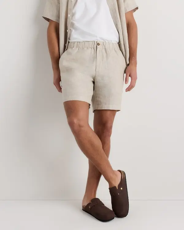 Quince 7" European Linen Shorts - Flax