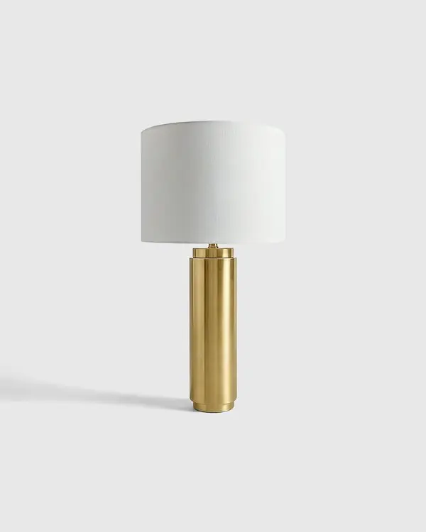 Quince Cylindrical Iron Table Lamp - Brass