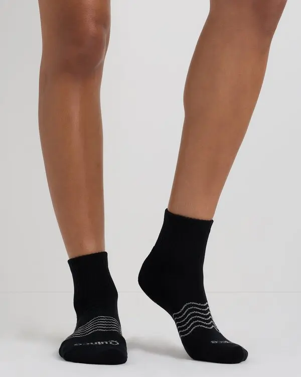 Quince Everyday Quarter Socks 4-pack - Black