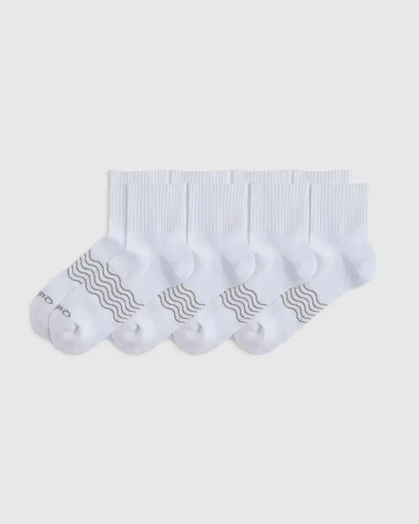 Quince Everyday Quarter Socks 4-pack - White