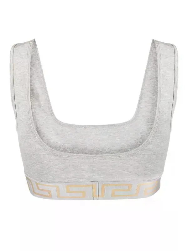 Versace Medusa-jacquard Jersey Bra - Grey