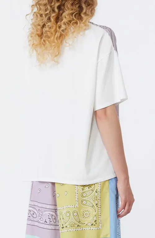 Max Mara Bandana Print Stretch Cotton & Silk Top