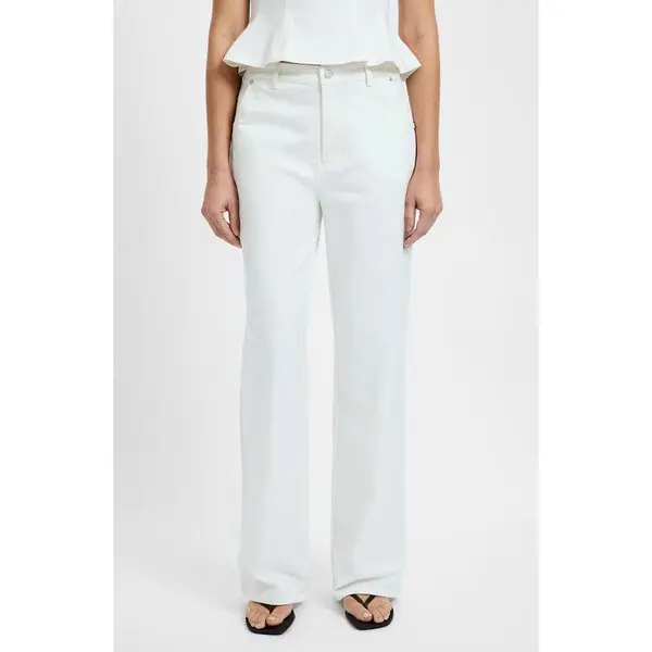 French Connection Inez Relaxed Straight Leg Jeans - Summer White
