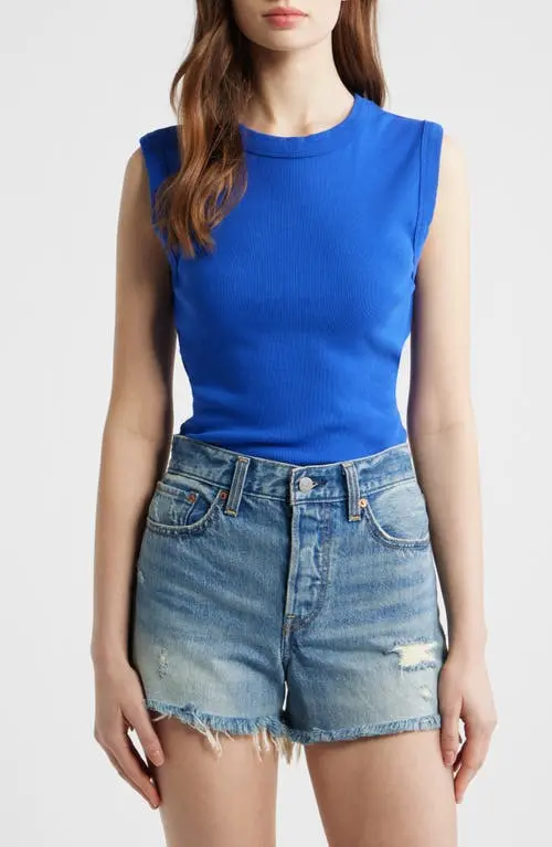Free People Murphy Cotton Tank - Blue