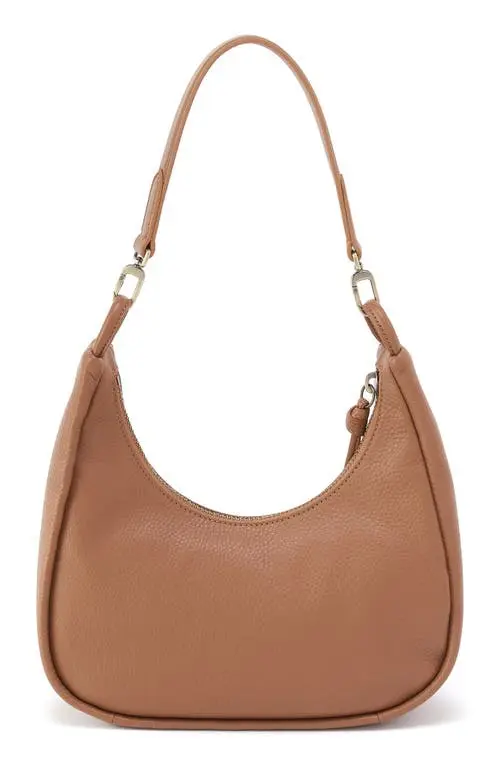 Hobo Small Leather Shoulder Bag - Brown Sugar