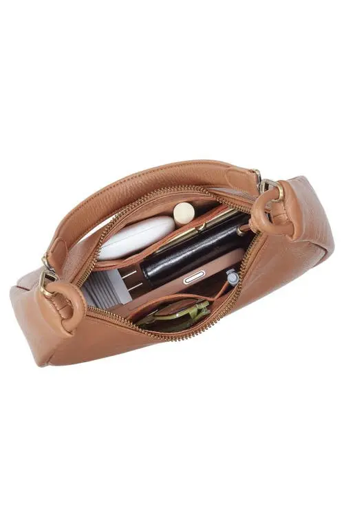 Hobo Small Leather Shoulder Bag - Brown Sugar
