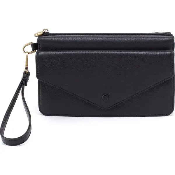 Hobo Leather Wristlet - Black