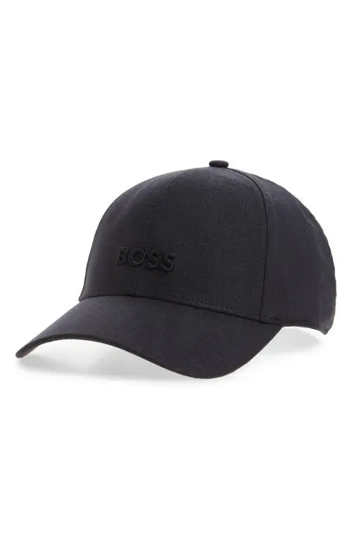 BOSS Embroidered Logo Baseball Cap - Dk Bu