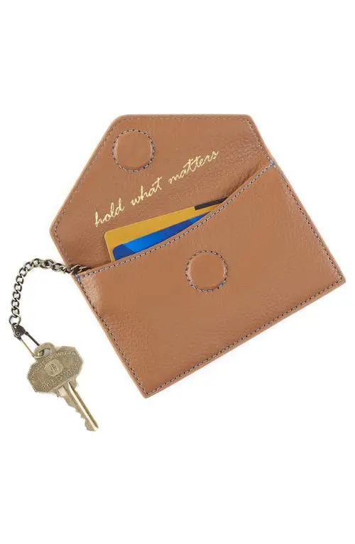 Hobo Goldie Leather Card Case - Brown Sugar