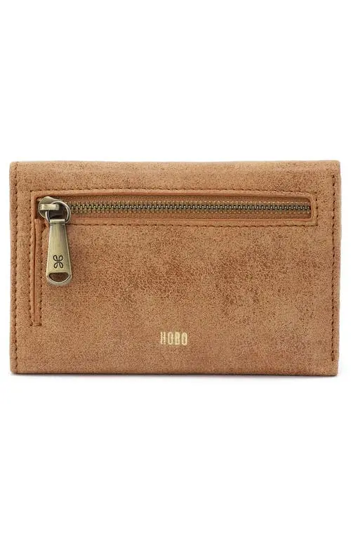 Hobo Jill Leather Trifold Wallet - Whiskey