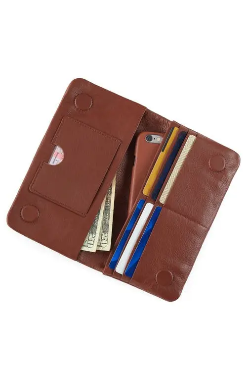 Hobo Lumen Leather Continental Bifold Wallet - Cocoa Bean