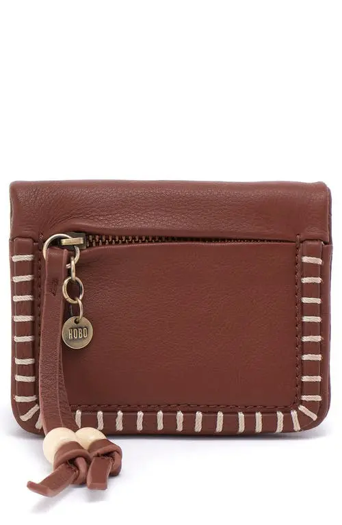 Hobo Mini Lumen Leather Bifold Wallet - Cocoa Bean