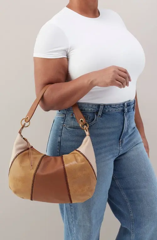Hobo Opal Leather Shoulder Bag - Timber Brown