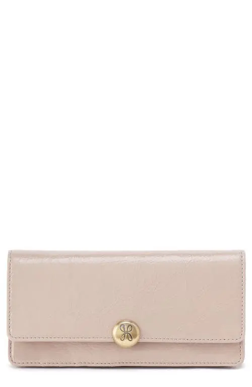 Hobo Large Hutton Leather Continental Wallet - Stone Gloss