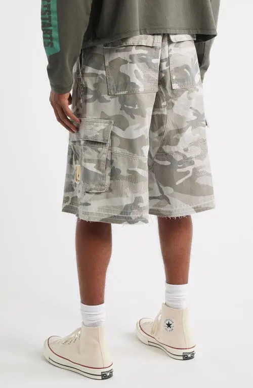 DIET STARTS MONDAY Camo Cargo Shorts - Grey
