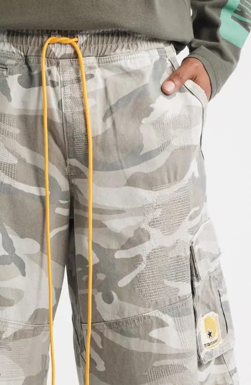 DIET STARTS MONDAY Camo Cargo Shorts - Grey