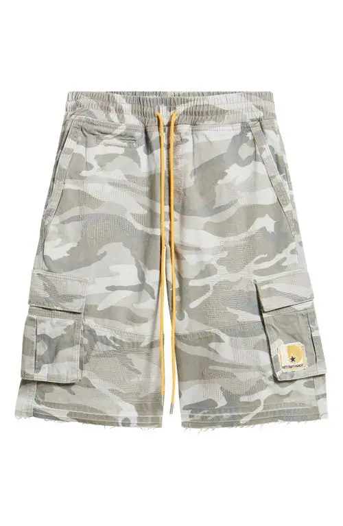DIET STARTS MONDAY Camo Cargo Shorts - Grey