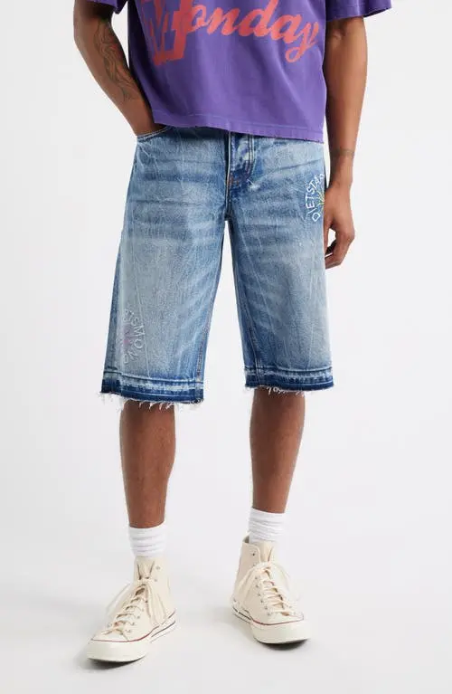 DIET STARTS MONDAY Sol Embroidered Denim Shorts