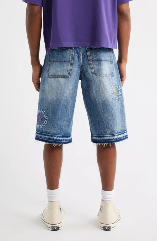 DIET STARTS MONDAY Sol Embroidered Denim Shorts
