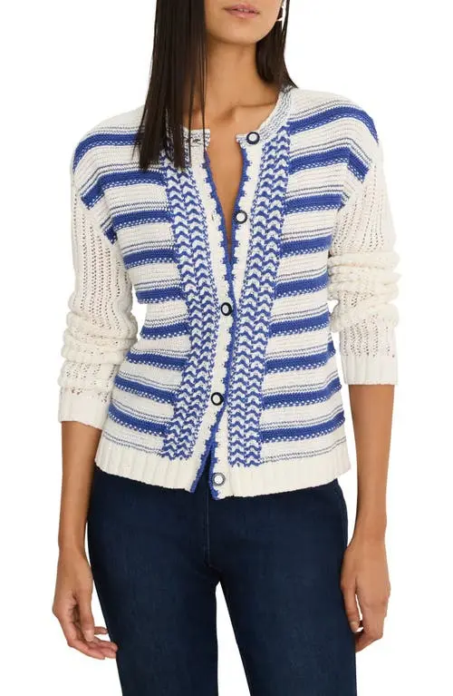 NIC+ZOE Painted Porcelain Striped Cardigan