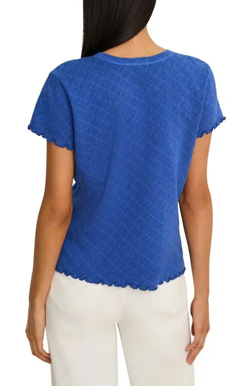 NIC+ZOE Cotton Lace T-shirt - Neptune