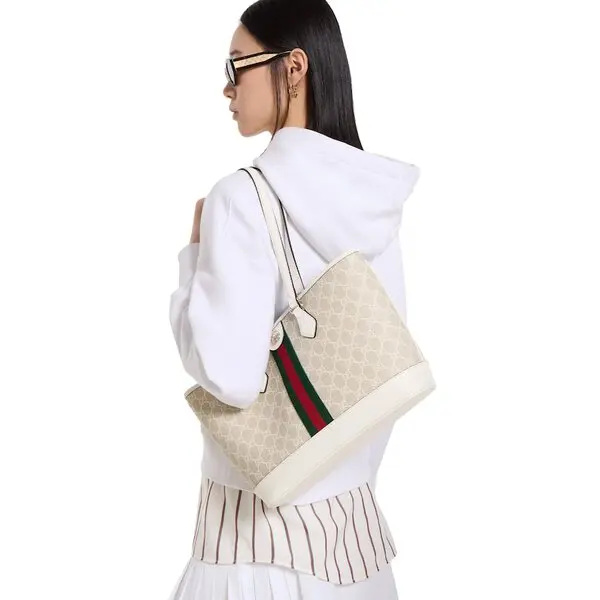 Gucci Ophidia Medium Tote Bag Gg Canvas