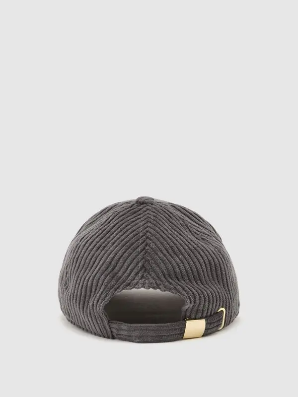 REISS Caitlin Cotton Corduroy Baseball Cap