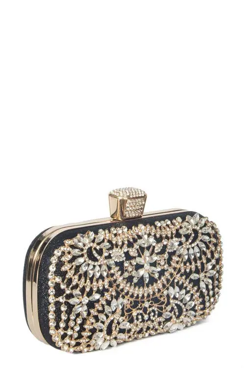 LAUREN LORRAINE Sofie Embellished Clutch - Black