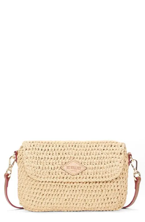 Mz Wallace Convertible Crochet Crossbody Bag - Camel