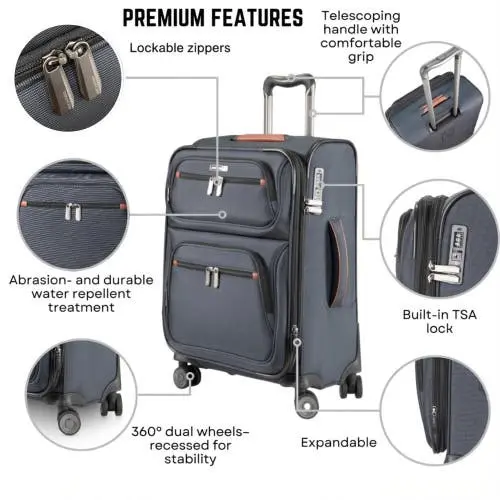 RICARDO BEVERLY HILLS Montecito 3.0 Softside Expandable Luggage - Graphite