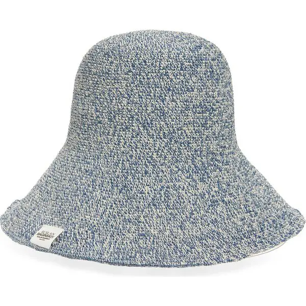 Ruslan Baginskiy Logo Patch Foldable Straw Bucket Hat - Light Blue