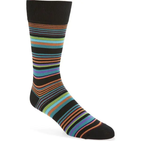 Paul Smith Niam Stripe Dress Socks - Black