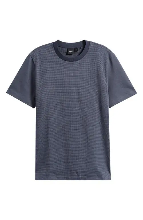 BOSS H-thompson Cotton Piqué T-shirt - Dk Bu