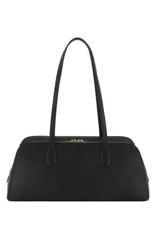 Vince Athene Nappa Leather East/west Shoulder Bag - Black