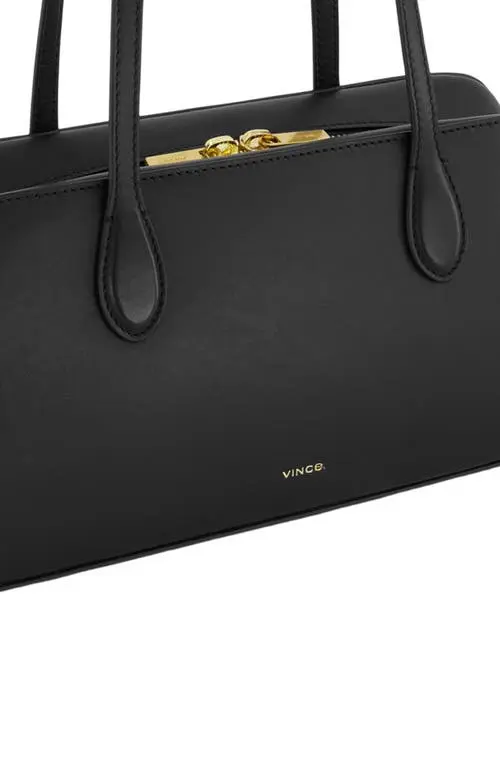 Vince Athene Nappa Leather East/west Shoulder Bag - Black