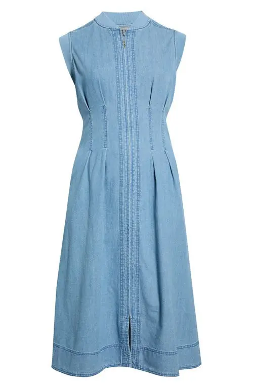 Wit & Wisdom Pintuck Denim Midi Dress