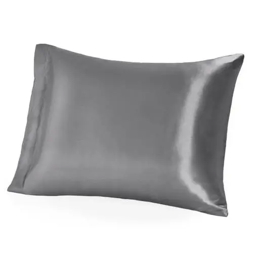 BARE HOME 19 Momme 100% Mulberry Silk Pillowcaseenvelope Closure - Grey