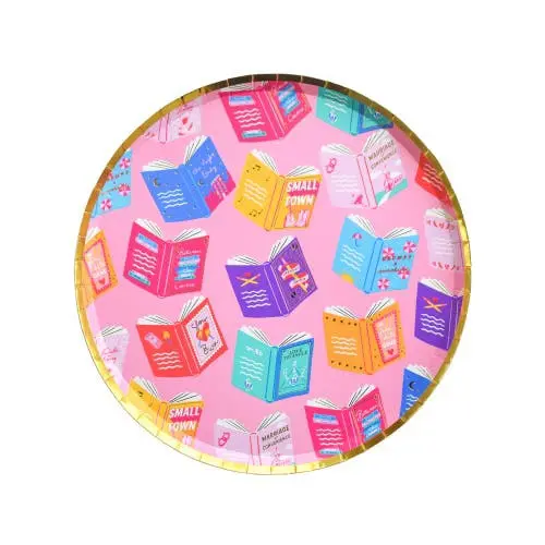 JOLLITY & CO Romcom Book Themed Dessert Plates - Assorted Pre-pack