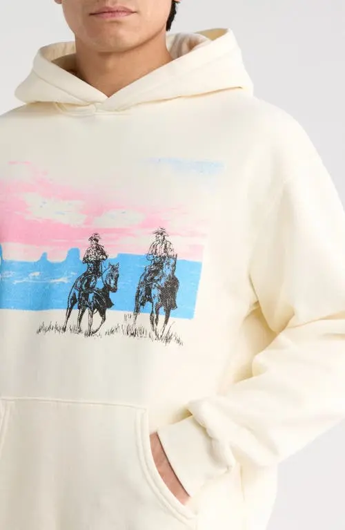 ONE OF THESE DAYS Drifting Fleece Graphic Hoodie - Bone