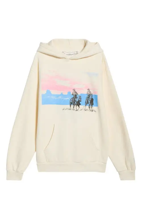 ONE OF THESE DAYS Drifting Fleece Graphic Hoodie - Bone